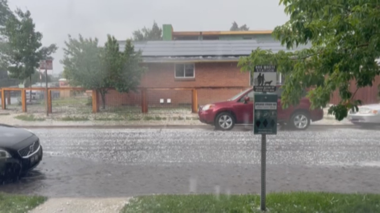 Storm dumps hail in Denver metro area