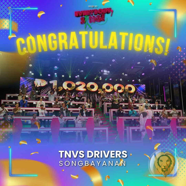 TNVS drivers win P1 million jackpot prize on “Everybody Sing” season 4