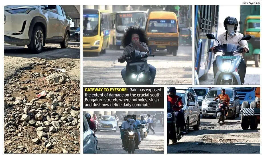 Broken roads, rains and Bannerghatta Road: Not a good combo, say commuters