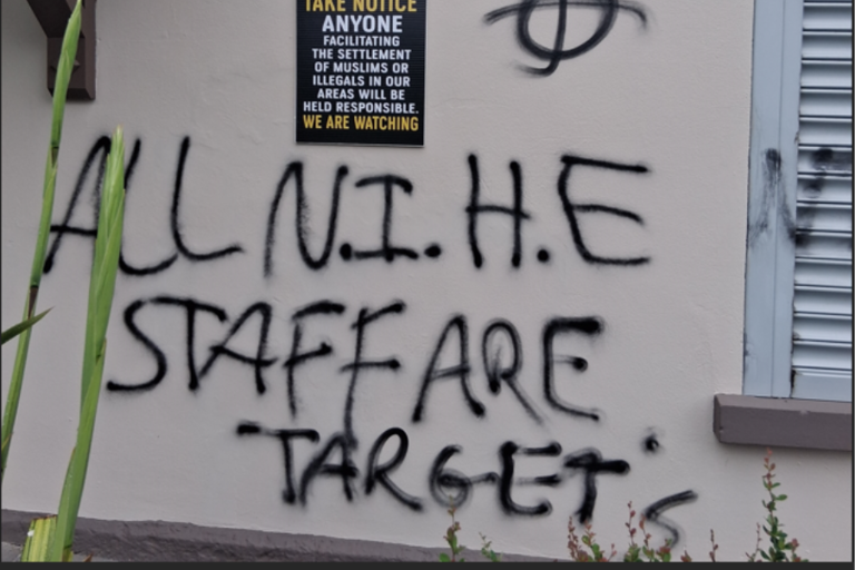 Housing Executive staff threatened in sinister message daubed on own ...
