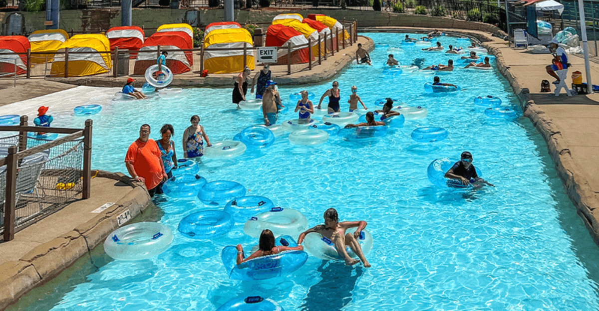 Relax on a slow-motion lazy river at this ultimate Indiana water park oasis