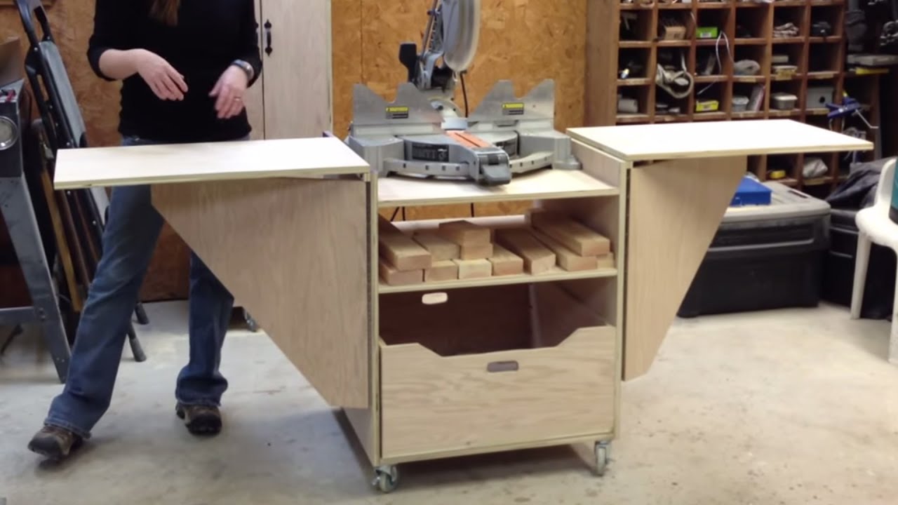 How to build a mobile miter saw stand (foldable design)