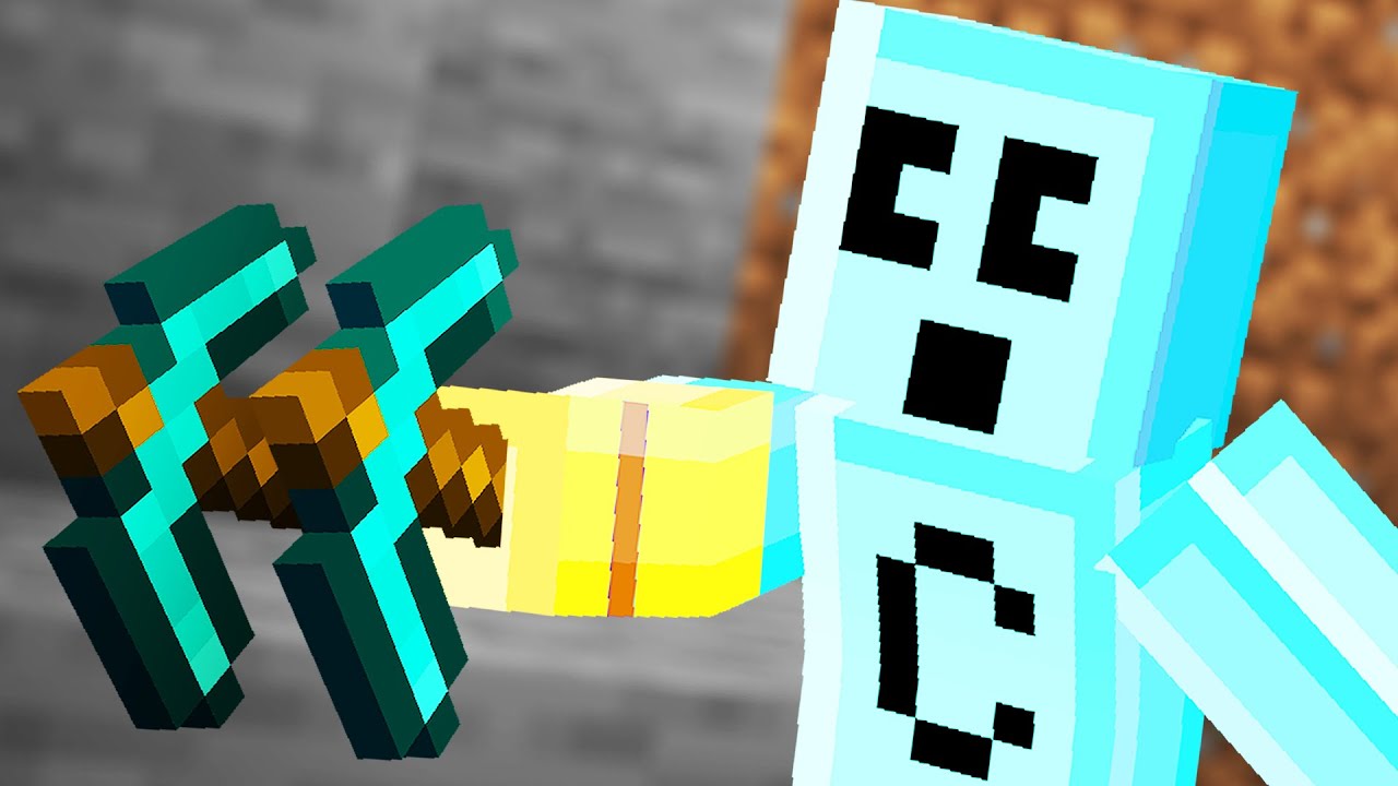 Using unique custom punches to survive in the Minecraft world