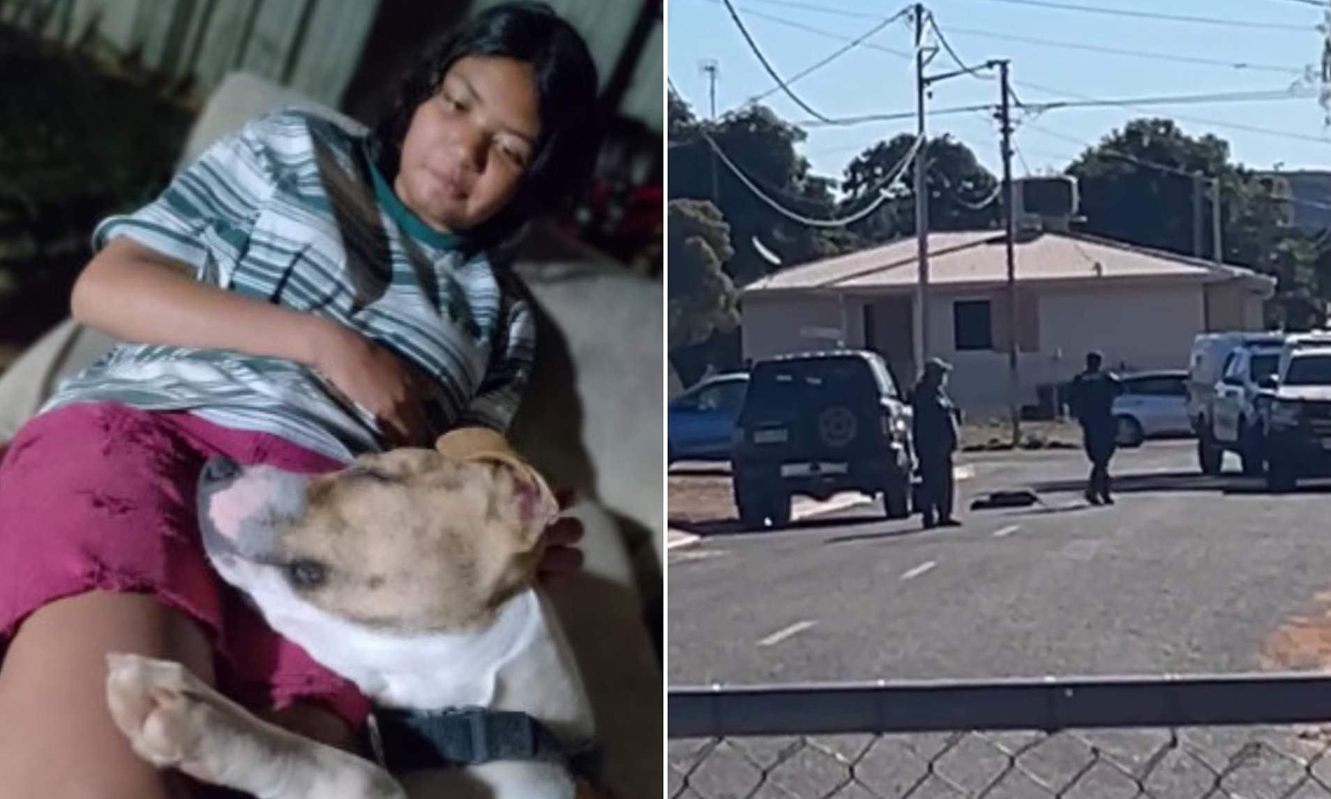 Neighbours scream as police shoot Queensland schoolgirl's dog on street ...