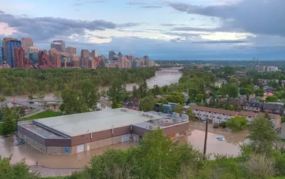 Bow River nears peak flow as heavy rain persists