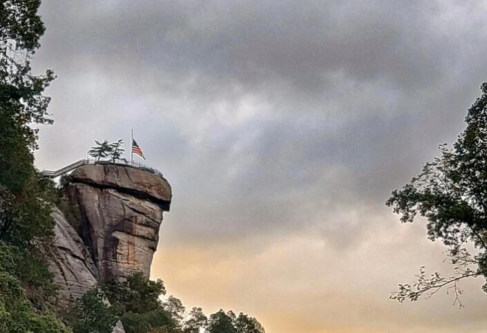 Chimney Rock closed as crews make road repairs after landslide ...