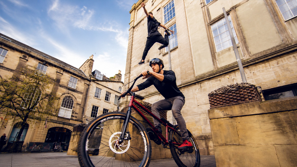 Bike and parkour athletes battle across Edinburgh