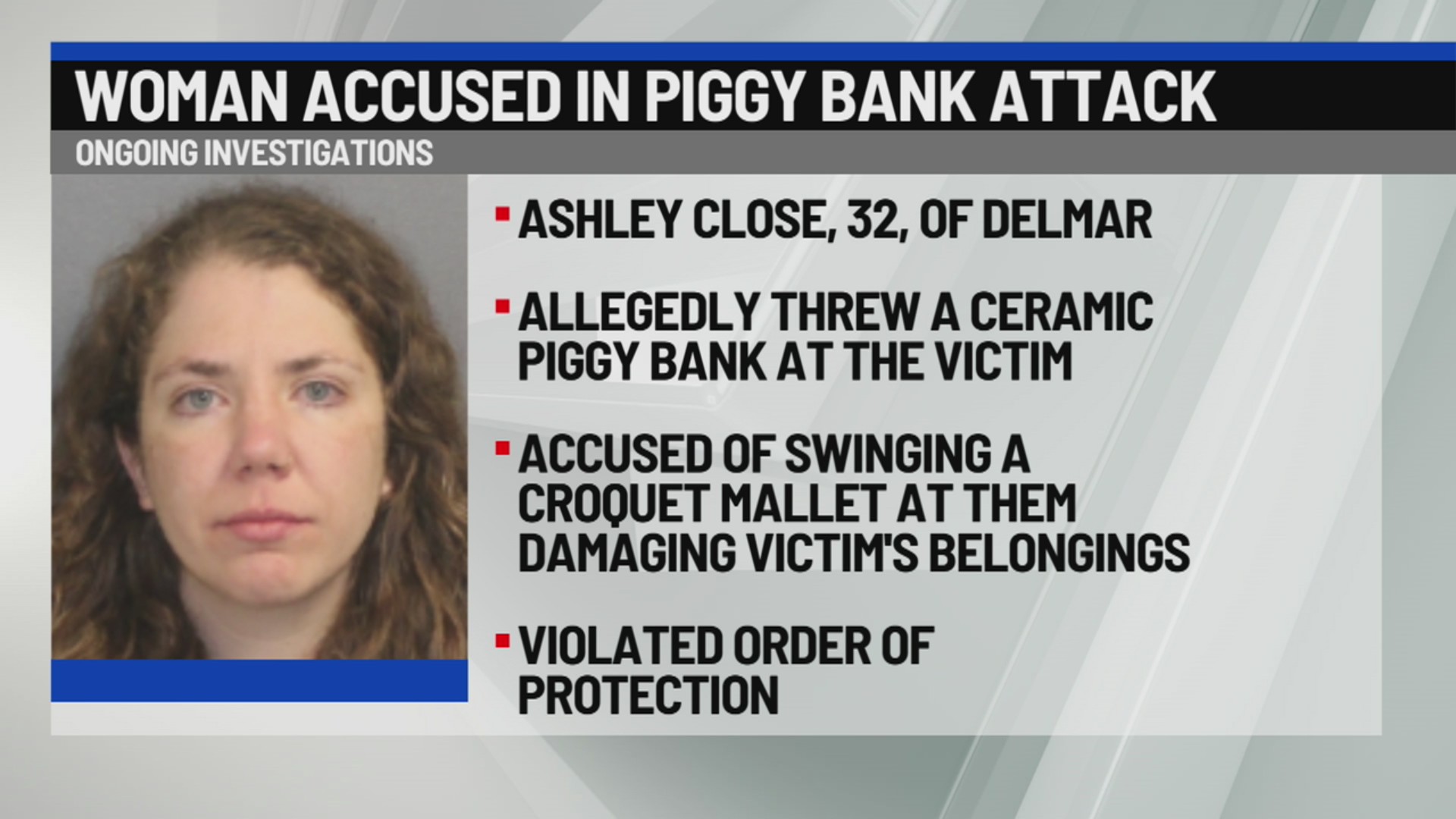Saratoga County woman accused in piggy bank attack