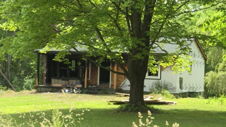 Home under construction catches fire in Hubbard