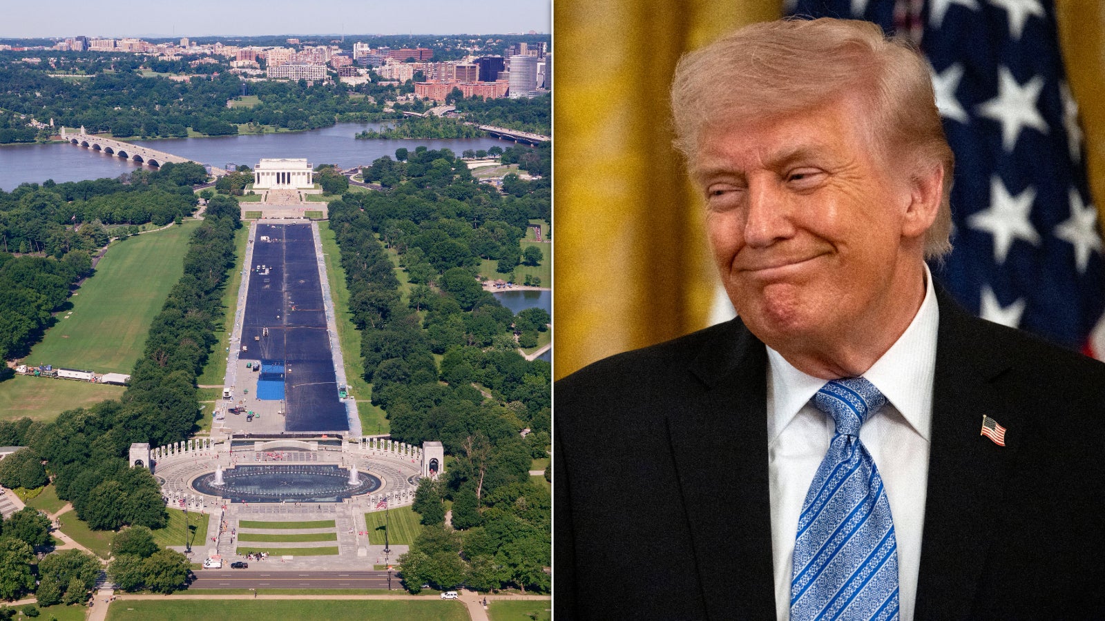 Trump is spending millions to paint reflecting pool blue. It will ...