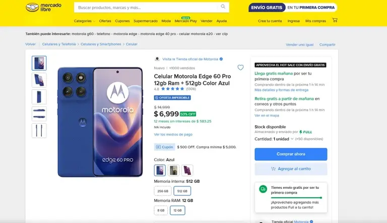 Celulares Motorola de gama alta económica entre las útimas ofertas del ...