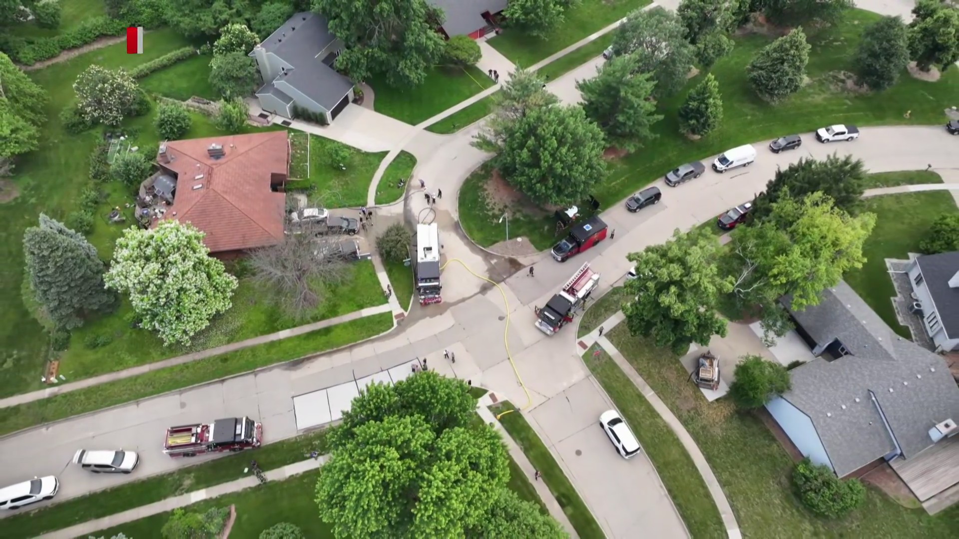 Law enforcement activity reported at Johnston residence, details unknown