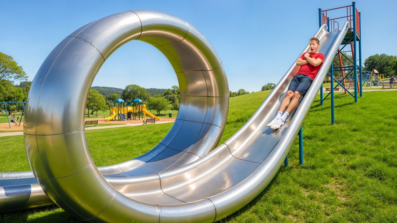 Creator tests dangerous and extreme water slides