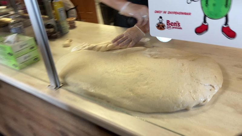 This legendary Indiana Amish spot serves giant pretzels drowned in warm ...