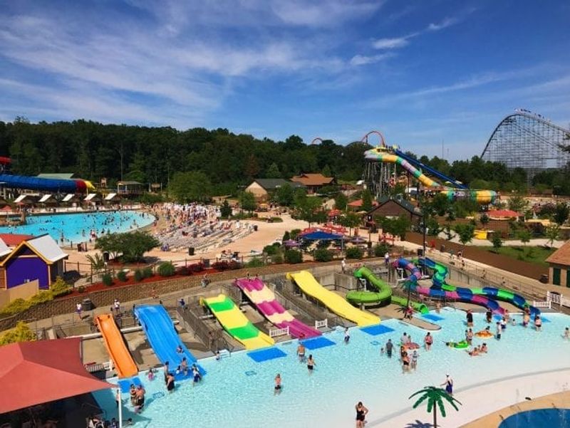 Relax on a slow-motion lazy river at this ultimate Indiana water park oasis
