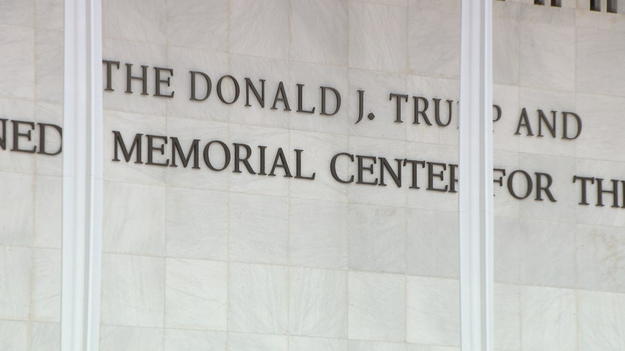 Trump’s name remains as judge orders removal of signage on Kennedy ...