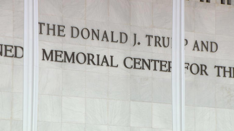 Trump’s name remains as judge orders removal of signage on Kennedy ...