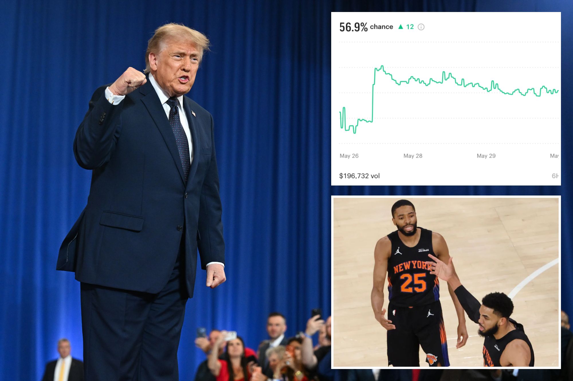 Will Donald Trump actually attend a Knicks NBA Finals game? Odds aren’t ...