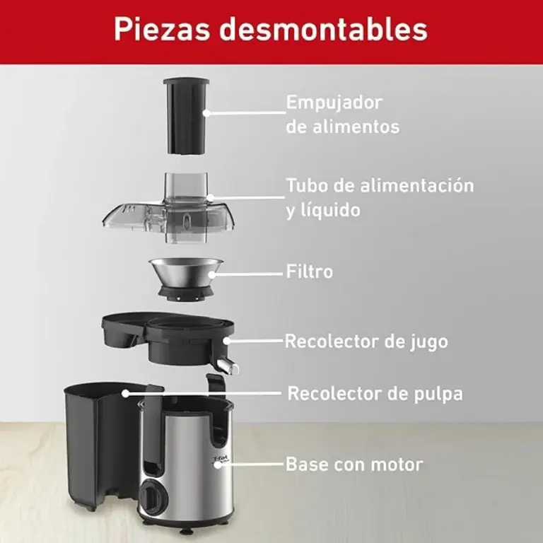 El extractor de jugos T-fal Plus de acero inoxidable en promoción con ...