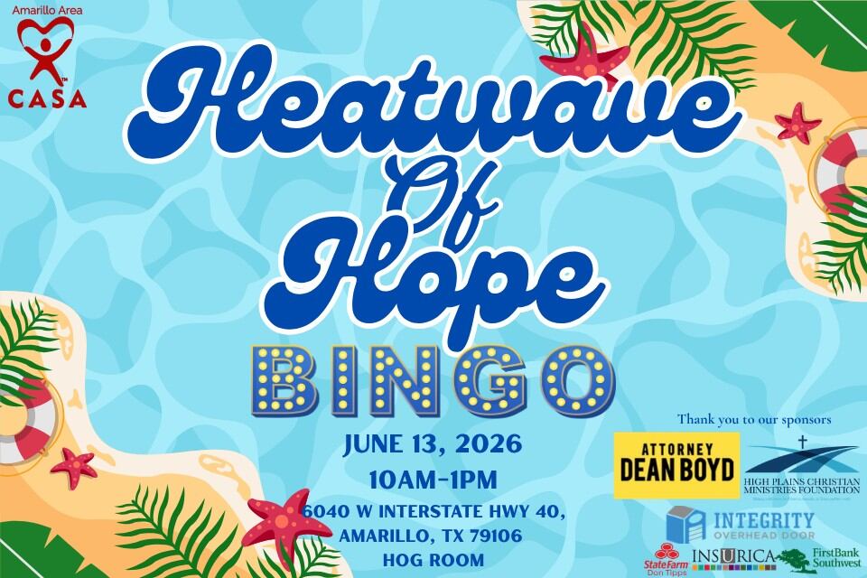 Amarillo area CASA to host 'Heatwave of Hope' fundraiser