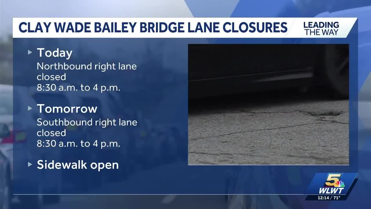 Clay Wade Bailey Bridge lane closures for routine inspection