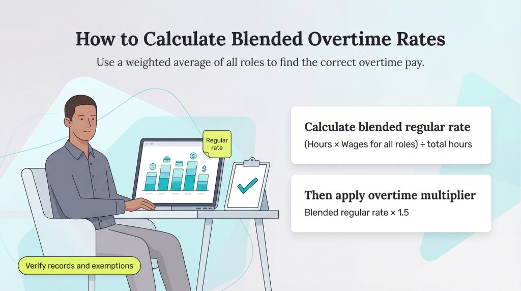 How to calculate blended overtime pay