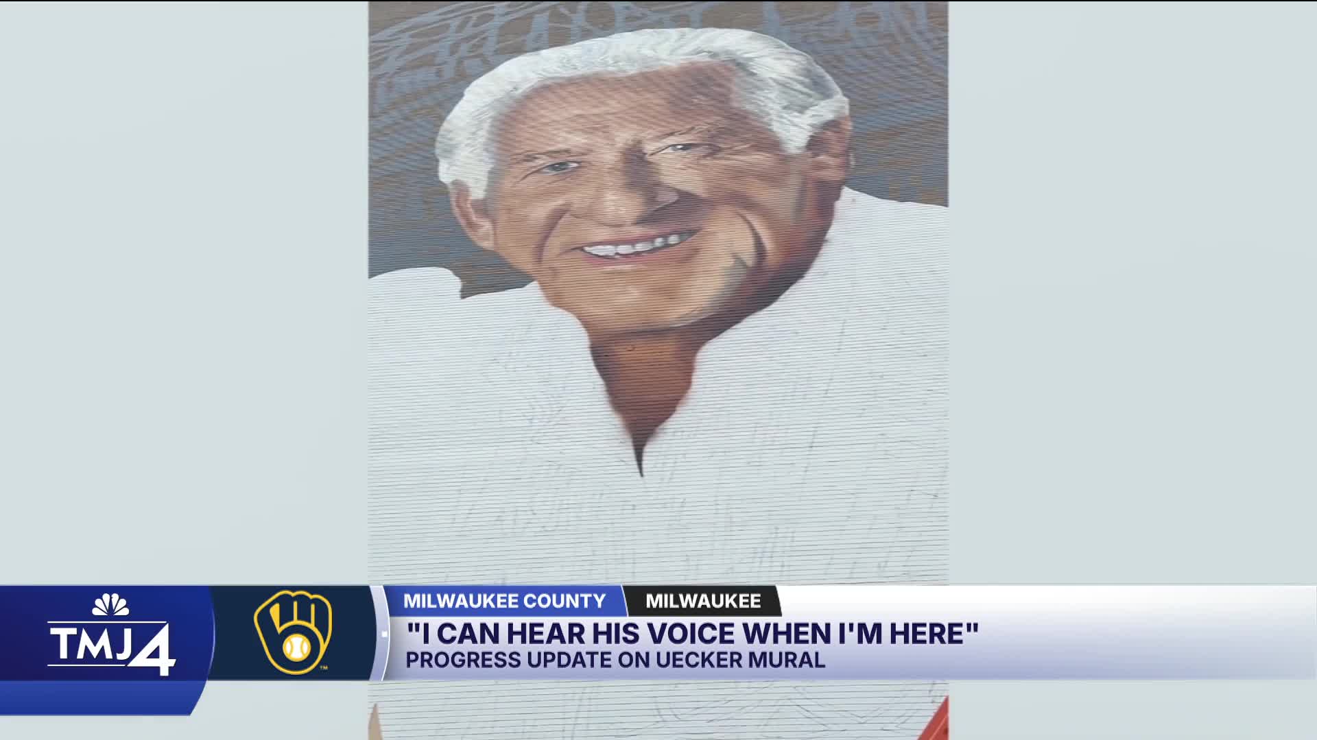 Bob Uecker mural takes shape in downtown Milwaukee, drawing fans and a ...