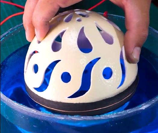 Delicate crafting with ostrich egg