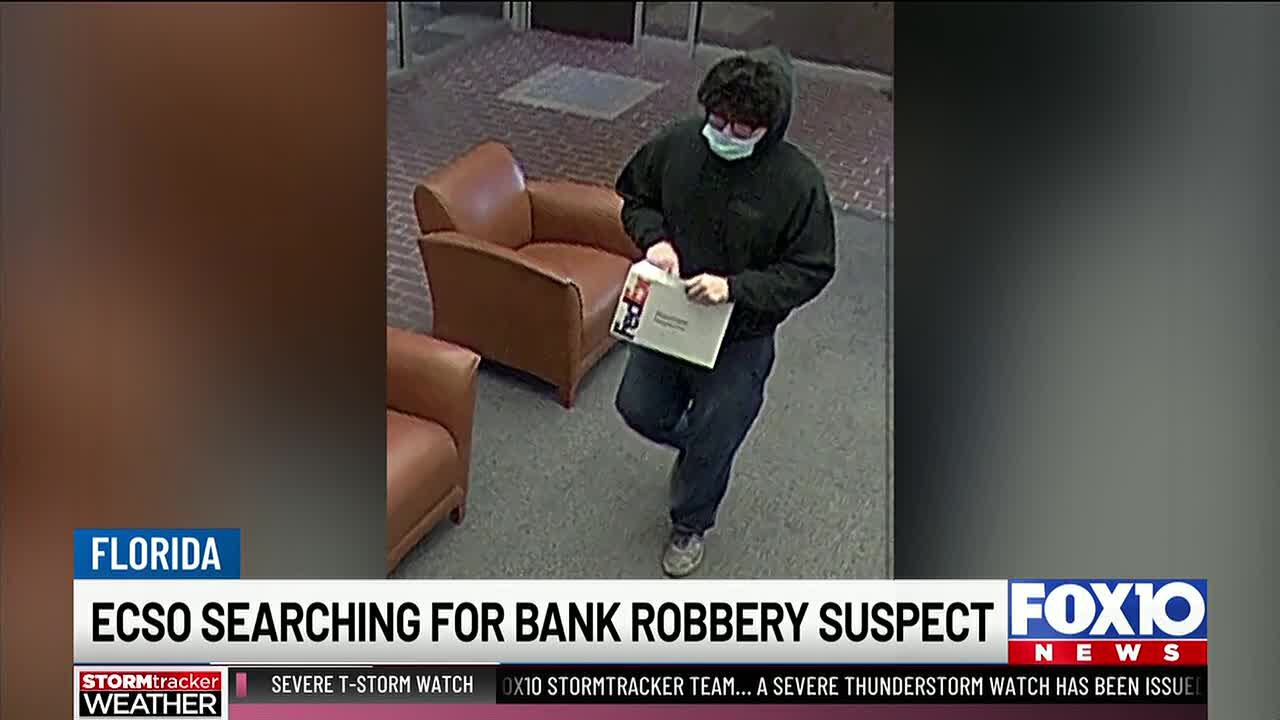 Escambia County Sheriff’s Office searching for bank robbery suspect