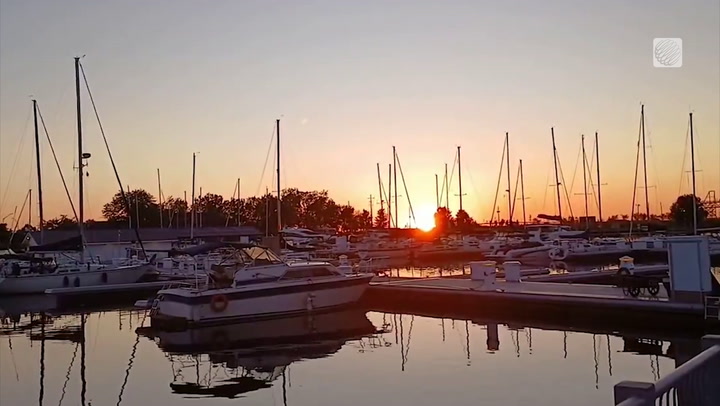 Golden hour at the marina
