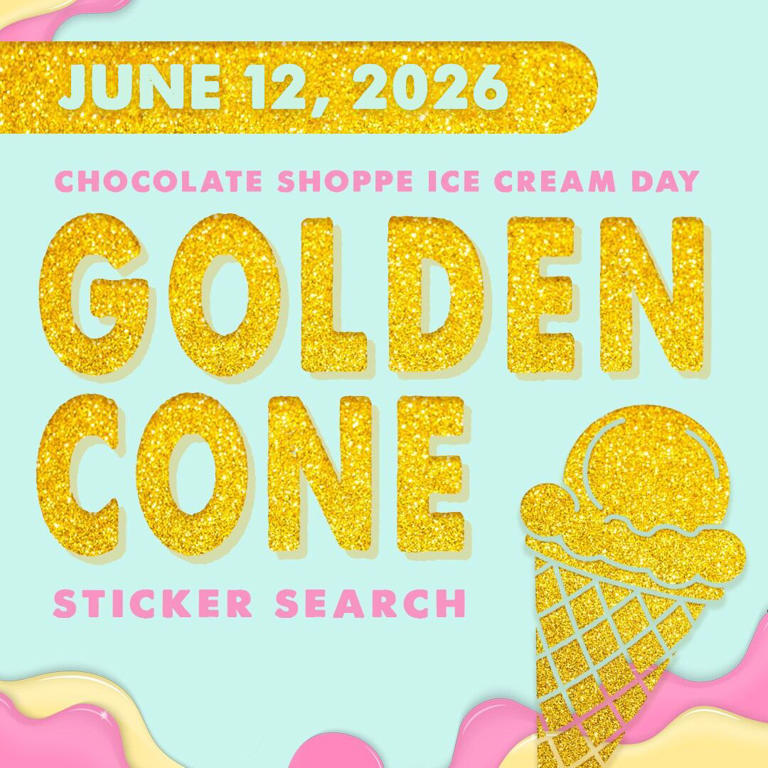 Chocolate Shoppe Ice Cream placing prize-winning golden stickers under ...