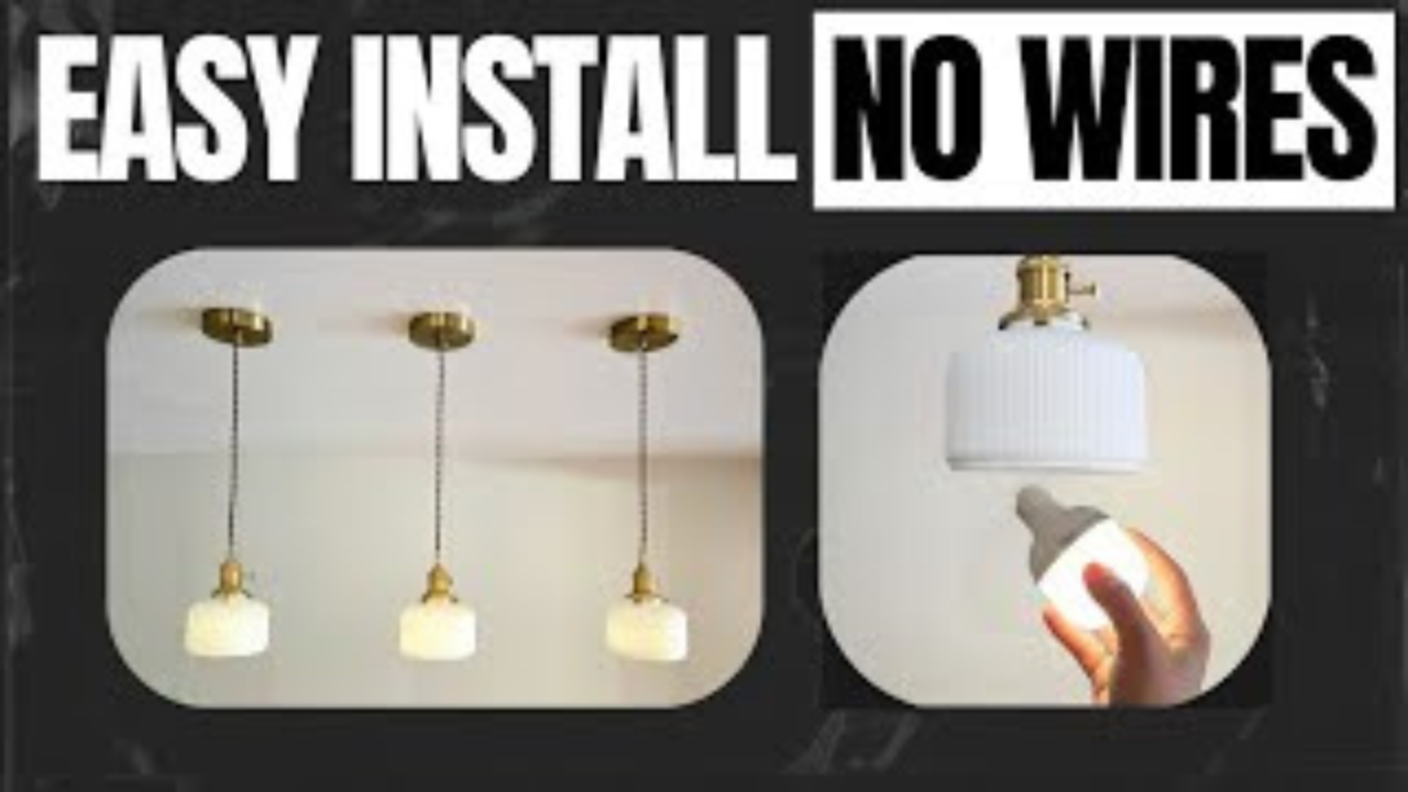 How to install overhead lighting without wiring