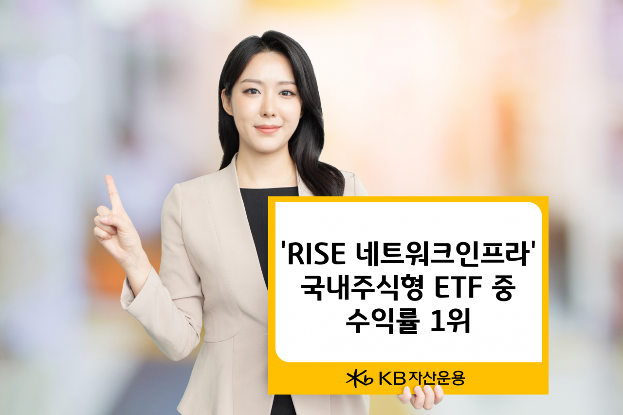 KB운용 'RISE 네트워크인프라', 국내주식형 ETF 수익률 1위