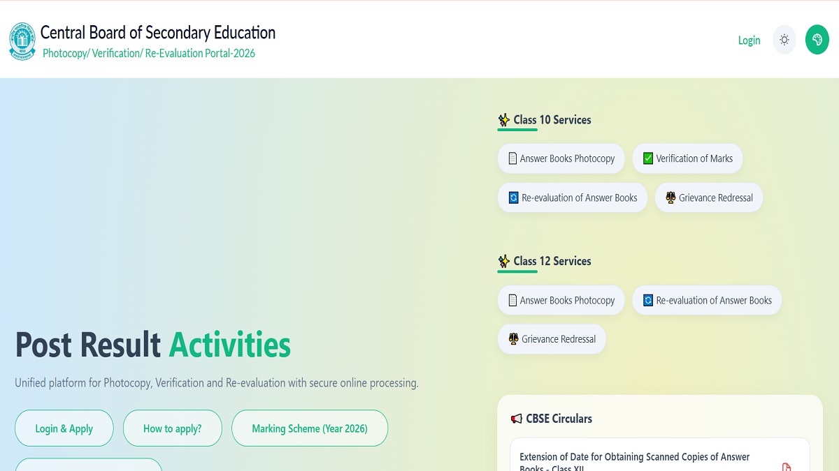CBSE re-evaluation window for class 12 2026 results now open on ...