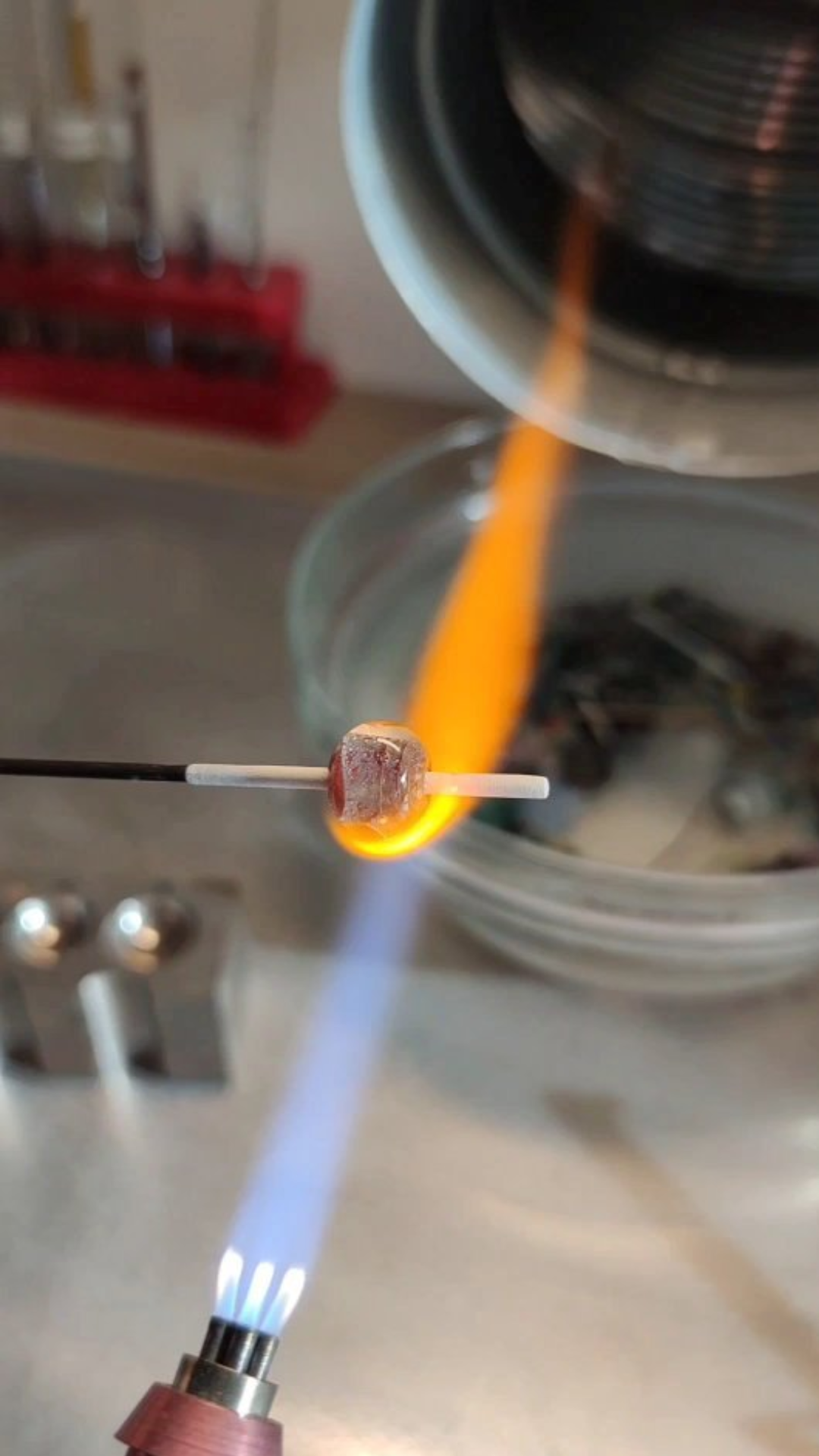 Stunning glass and silver reaction creates organic marble patterns
