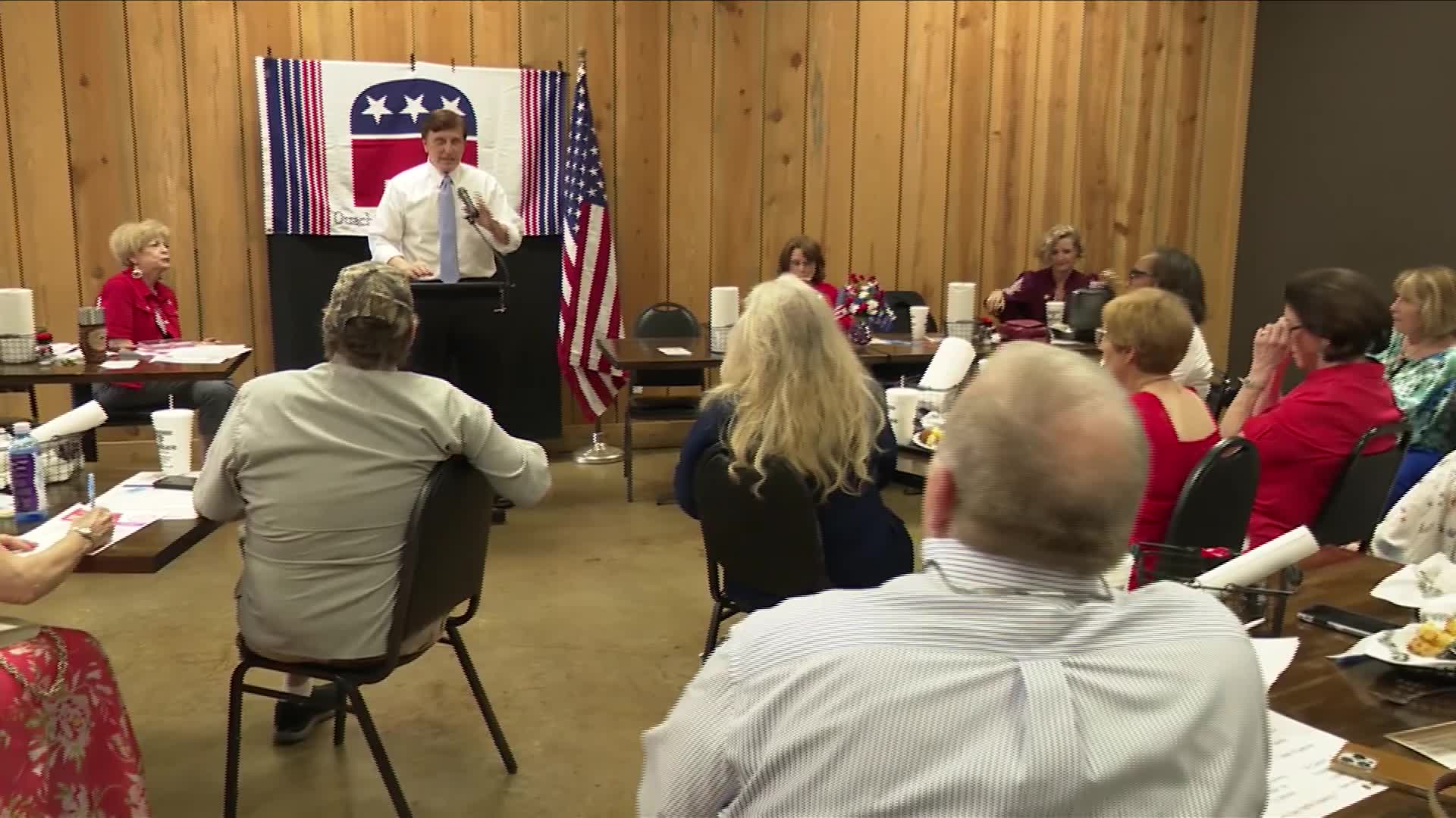 John Fleming speaks in Monroe today