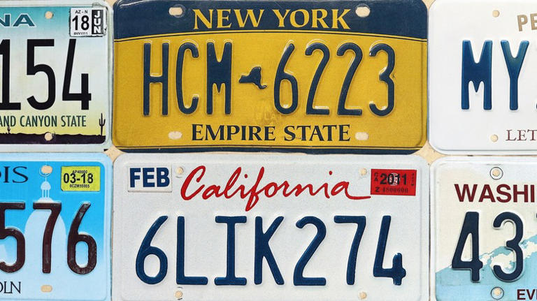 Before license plates were standardized, people had to get creative