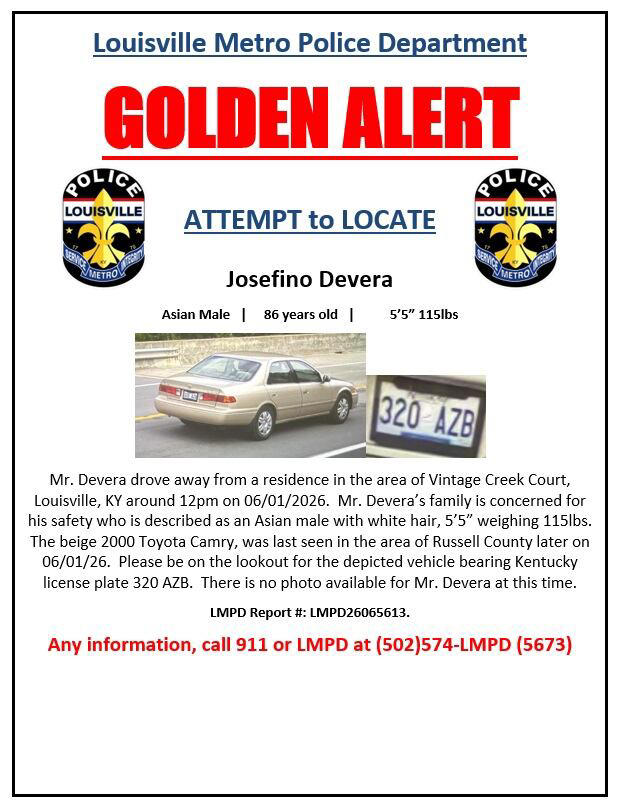 Golden Alert issued for missing 86-year-old man
