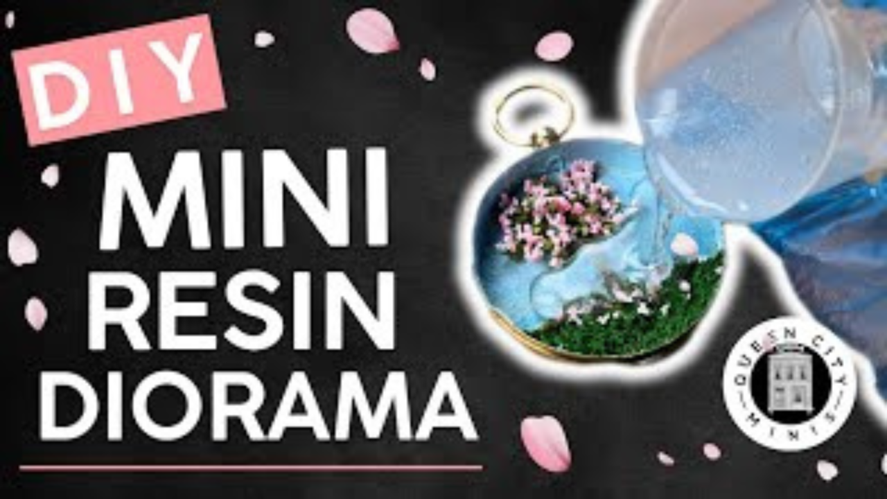 DIY cherry blossom tree inside a compass case