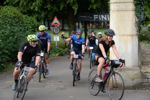 Hundreds compete in 'fantastic' cycling event as town transformed