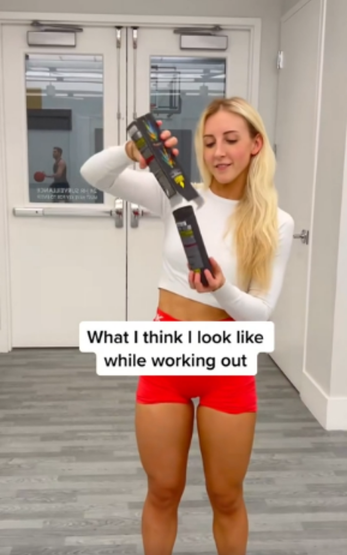 What I think I look like vs. what I actually look like at the gym