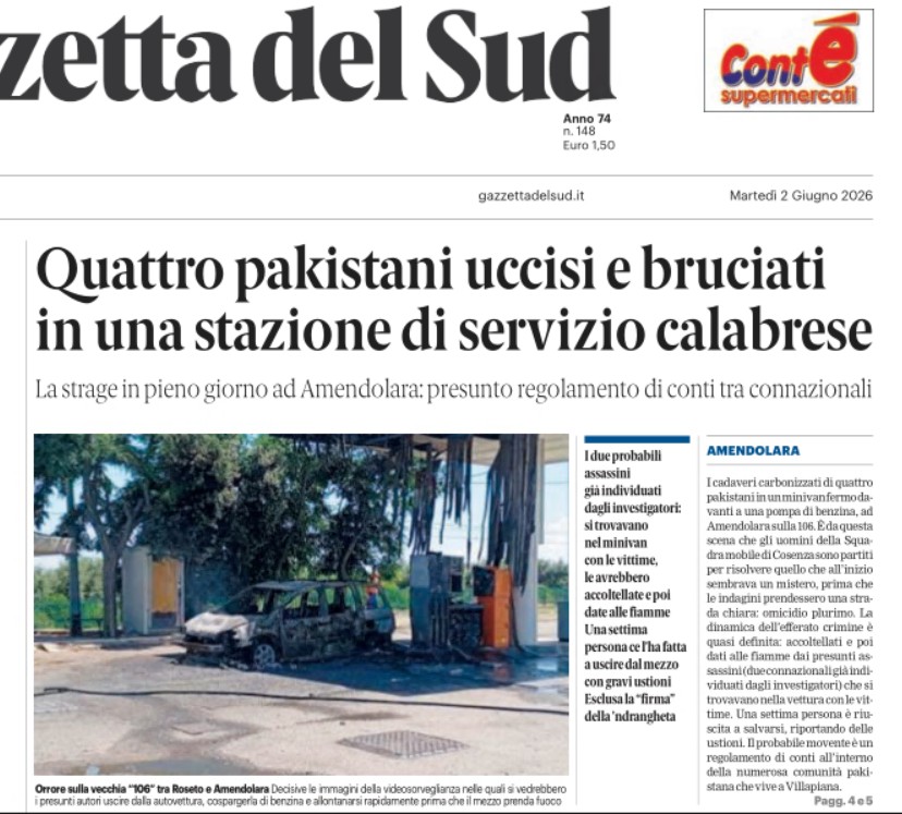 Rassegna stampa 02-06-2026 edizioni Calabria