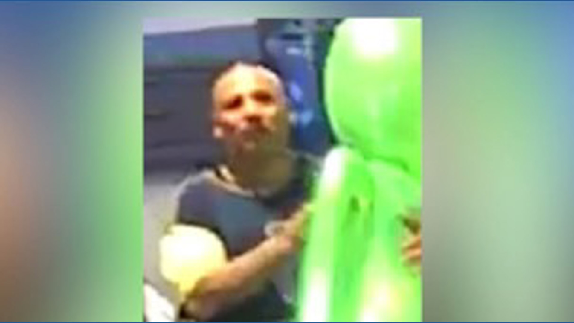 Robbery suspect was holding large inflatable alien