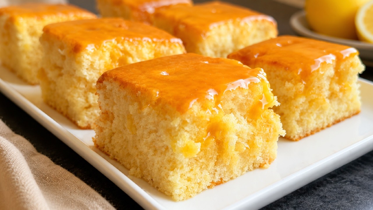 Homemade lemon cake recipe so soft and delicious