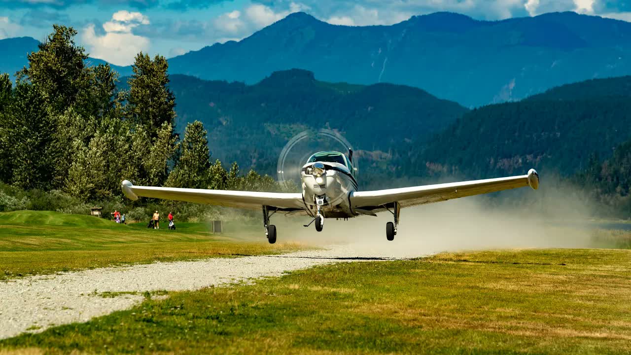 Watch a Bonanza pilot make an emergency landing on a golf course ...