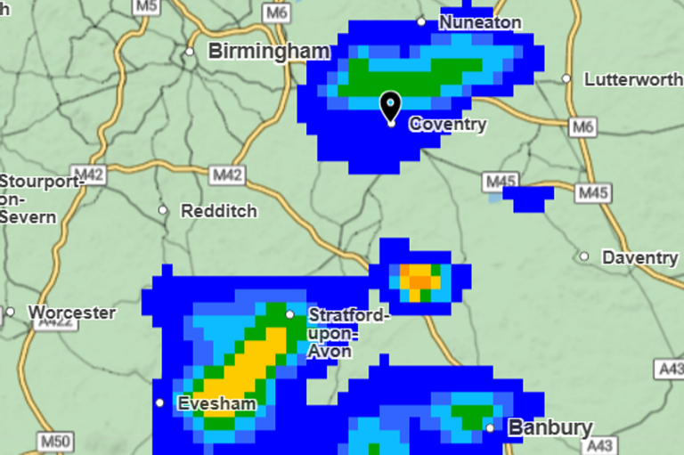 Met Office's 'hail and thunder' warning as Coventry set for a soaking