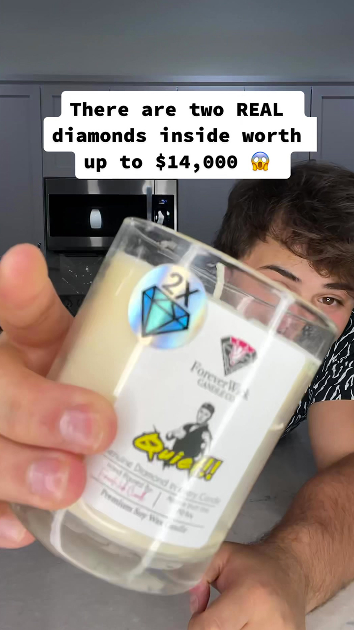Real diamond candle experiment: Are the gems actually big?