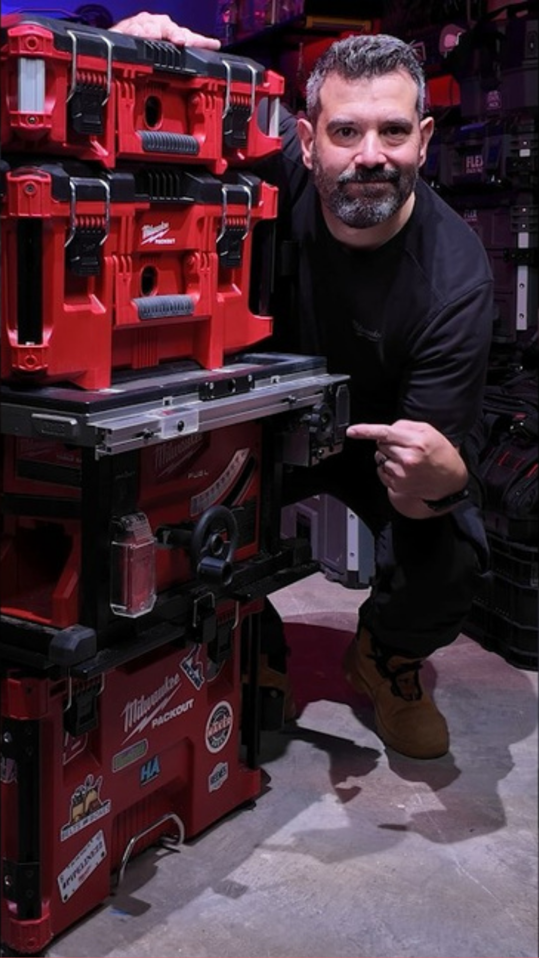 M18 table saw packout adapter plates stack smarter