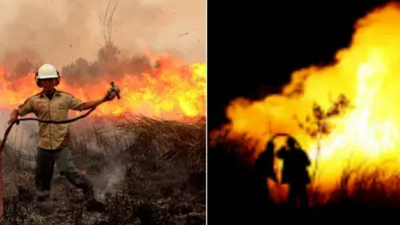 A massive fire broke out in Indonesia's Central Jakarta