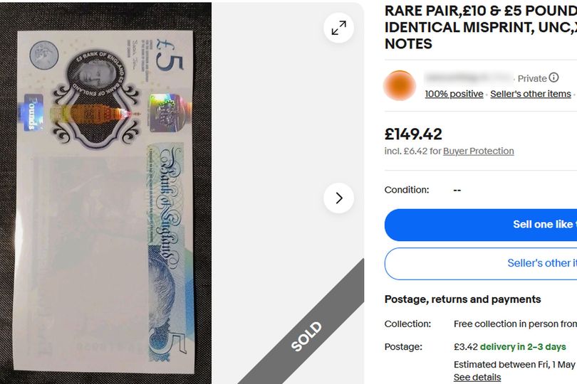 Two bank notes sell for 10x times their face value due to rare 'blank ...
